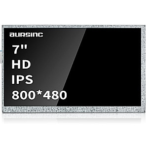 AURSINC 7 inch HDMI Screen LCD Display Monitor for Raspberry Pi 4 4B 3B+ 3B 3A+ 2B B+ Windows 7/8/10 | Capacitive Panel with DSI Cable | 800x480 Pixel | Plug&Play Driver Free (NOT Touchscreen)