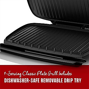 George Foreman 9-Serving Basic Plate Electric Grill and Panini Press, 144-Square-Inch, Platinum, GR2144P