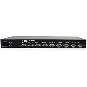 StarTech.com 8 Port VGA KVM Switch - 1U Rack Mount - USB VGA KVM Switch with Audio - 1920 x 1440, TAA @60hz - KVM Video Switch (SV831DUSBAU)