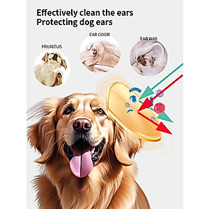 SACLLCAS Large Ear Wipes for Dogs,Dog Ear Cleaning Pads Otic Cleanser for Dirty, Waxy, Smelly Ears Solution,Premium Strength Pet Ear Cleaner Wipes with Natural Aloe and Mugwort-100 Count