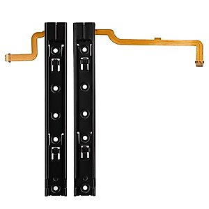 Avericht Replacement Left Slider Rail with Ribbon cable for Nintendo Switch Console, Metal Slider Bracket Replacement Part. (Left+Right)