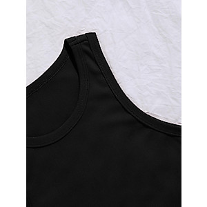 Verdusa Women's 2 Piece Outfit Sleeveless Crop Tank Top and Shorts Tracksuit Set Black XL