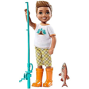 Barbie Camping Fun Boy w/Fishing Pole