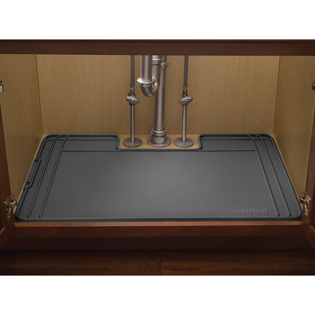 WeatherTech SinkMat – Waterproof Under Sink Liner Mat for Kitchen Bathroom – 46” x 22” Inches - Durable, Flexible Tray – Home undersink Organizer Must Haves, Black