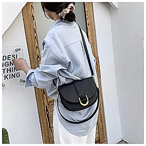 Small Crossbody Bags for Women Classic Top Handle Satchel Bag Shoulder Purse, Black