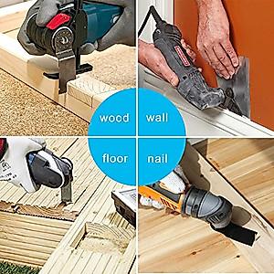 60 Pack Oscillating Tool Saw Blades Quick Release Multitool Blades Woodwork Carpenter Compatible with Fein Bosch Dremel Craftsman Ridgid Ryobi Makita Milwaukee Dewalt Rockwell(60)