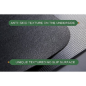 Office Chair Mat for Hardwood and Tile Floor with Lip, Black, Anti-Slip, Non-Curve, Under the Desk Mat Best for Rolling Chair and Computer Desk, 47x35 Non-Toxic and no BPA Plastic Protector