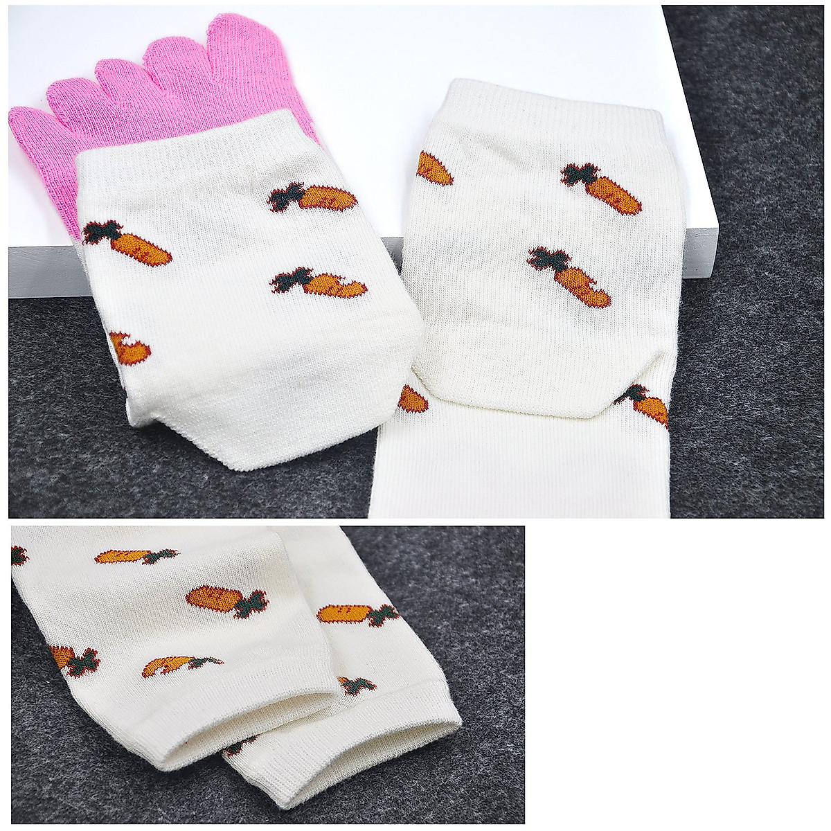 Artfasion Kids Toe Socks Toddler Cute Cotton Cartoon Animal Dog Cat Ankle Five Finger Socks for Girls and Boys