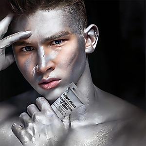 Silver Body Paint for Halloween - 3.4 oz. (1 Pc.) - Vibrant & Easy-to-Apply Costume Makeup, Perfect for Props and Parties