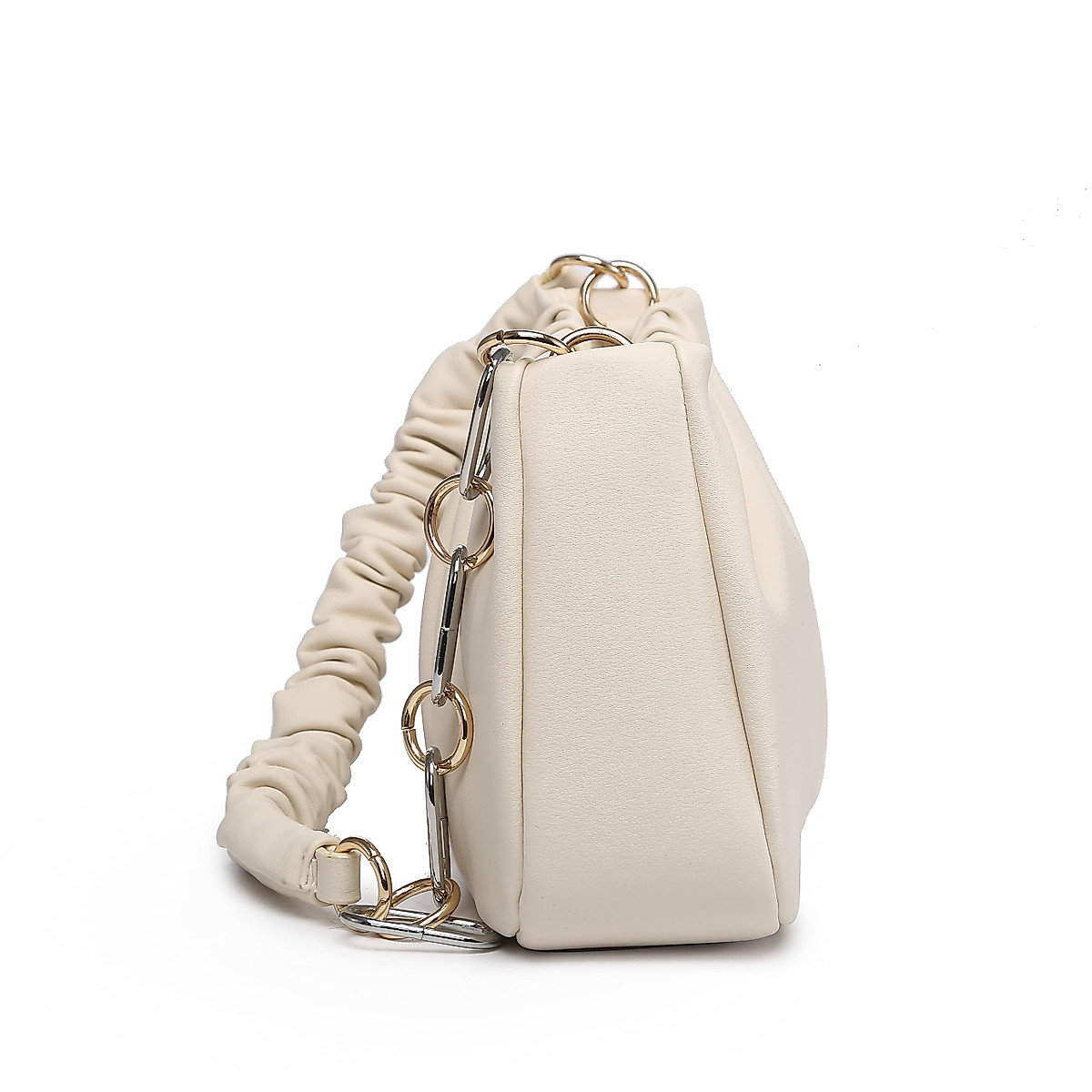 seOSTO Medium Crossbody Bag, Multifunctional Triple Zip Pocket Leather Crossbody Bag for Women (Black)