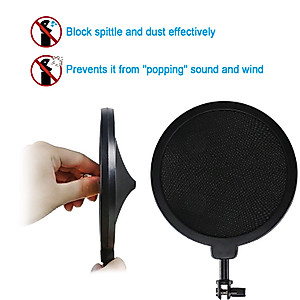 Bluebird Shock Mount with Pop Filter, Windscreen and Shockmount to Reduce Vibration Noise Matching Mic Boom Arm for Bluebird SL Microphone by YOUSHARES