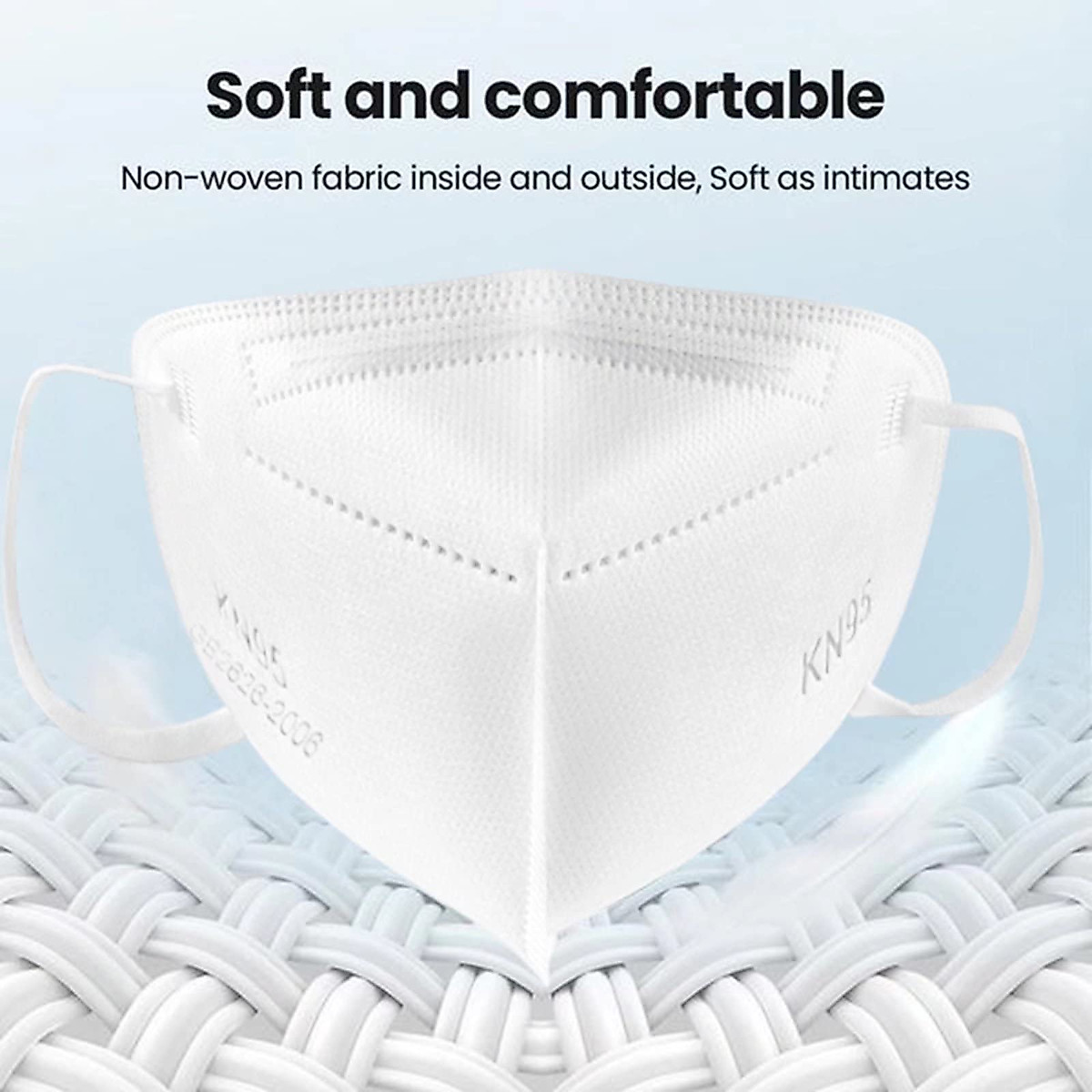 Breathable 5-Layer Disposable KN95 Face Masks Respirator Cup Dust Safety Protection Mask Pink 20pcs