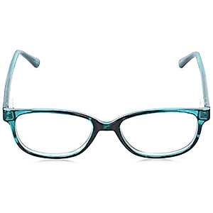 Sofia Vergara x Foster Grant Women's Alicia Reading Glasses Rectangular, Crystal Teal, 50 mm + 2.5