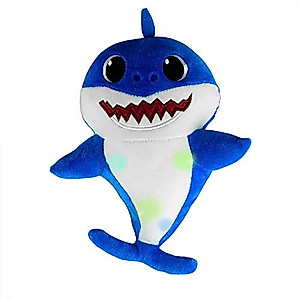Shark Plush Baby Toy Singing Shark Toys Song for Children's Soft Stuffed Animal Doll (Blue)