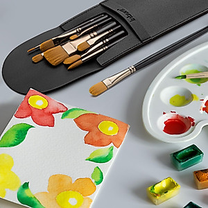 Artist Paint Brush Set of 10 for Acrylic, Watercolor, Gouache and Oil Painting, Professional Art Paint Brushes Kit for Canvas, Body Painting, Model, Rock, Craft and More