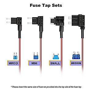 JOMISE G840/G860/D530 Dash Cam Hardwire Kit for 24H Parking Monitor/Time-Lapse Recording, 11.5ft Mini USB Hard Wire Kit for Dashcam Converts 12V-24V to 5V/2.5A w/Fuse Kit and Installation Tool