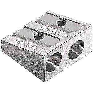 Faber-Castell Double Hole Metal Sharpener for Graphite, Color and Pastel Pencils
