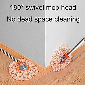 Mops for Floor Cleaning, Cleaning Mop Extendable Adjustable, Wall Cleaning Mop with Long Handle 360 ° Rotating Wall Cleaning Mop Adjustable Dry and Wet Dust Mop Cleaner for Floor Window Wall