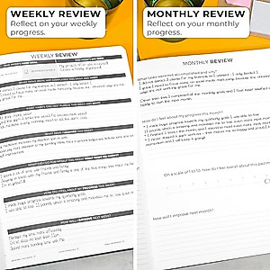 Clever Fox Planner Daily PRO - 8.5 x 11" A4 Size Daily Life Planner and Gratitude Journal to Increase Productivity, Time Management and Hit Your Goals - Undated - Lasts 3 Months (Silver Black)