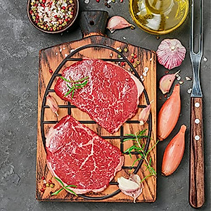 Fivebop 2 Pack Roasting Racks Oval Non Stick Stainless Steel Cooling Rack Grill Cooking Baking Grilling Roasting Steamer Rack Oven and Dishwasher Safe 12" x 8.5"