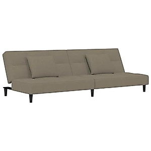 FANCUF The 2-seat Sofa Bed Comes with Two Light Gray Cushions for A Moderns Living Room Sofa Comfort Styles Sofa