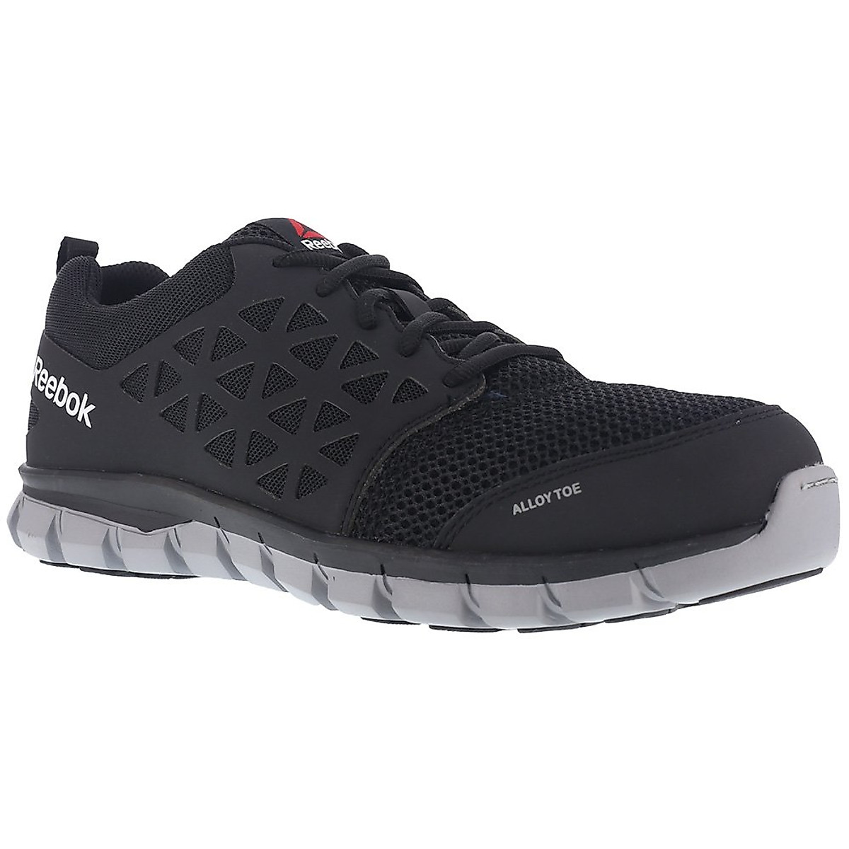 Reebok Work Men's Sublite Cushion Alloy Toe Comfort Athletic Shoe Black - 9.5 Medium