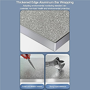 LSCAILIAO Heat Shield Board - Aluminum Heat Shield Mat for Grill, Stove, Oven and Refrigerator,60x60cm