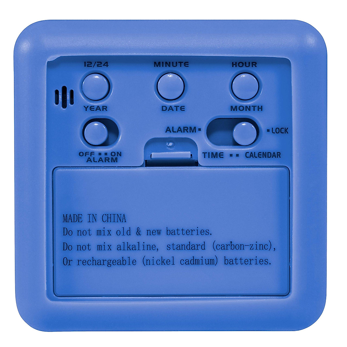 Equity by La Crosse 70905 Soft Blue Cube LCD Alarm Clock 5.20in. x 4.20in. x 3.30in.