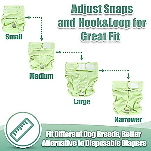 wegreeco Luxury Washable Reusable Dog Diapers (Stylish Pattern) - Durable Female Dog Diapers, Doggie Diapers, 3 Pack (Vigorous, Large)