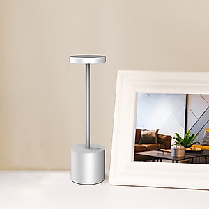 2 Pack Cordless LED Table Lamp, 5000 mAh Rechargeable Battery 3 Lighting Modes Dimmable Light Portable Desk Lamps, for Restaurant, Terrace (Brown)