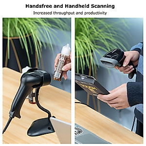 TEEMI 2D Barcode Scanner USB Wired Handheld Inventory Scanner QR Code Scanner PDF417 Data Matrix Digital Bar Code Reader with Virtual COM Feature for for Retails, Office, Warehouse, Library