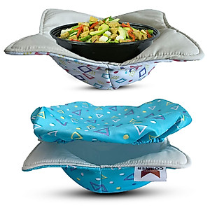 THE PERFECT CORNER Set of 2 Pieces of Bowl Cozy, Bowl Cozy Comes With a Protector to Cover the Food Served, Hot Bowl Cozy Holder, Heat & Cold Resistant
