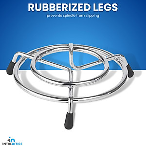 1InTheOffice Wire Receipt Spindle,Chrome Receipt Holder, 3 Pack" (Chrome)