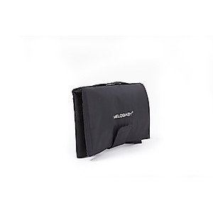 MELOBABY Melonoir Wallet Mat Changing Pads, Black/Charcoal