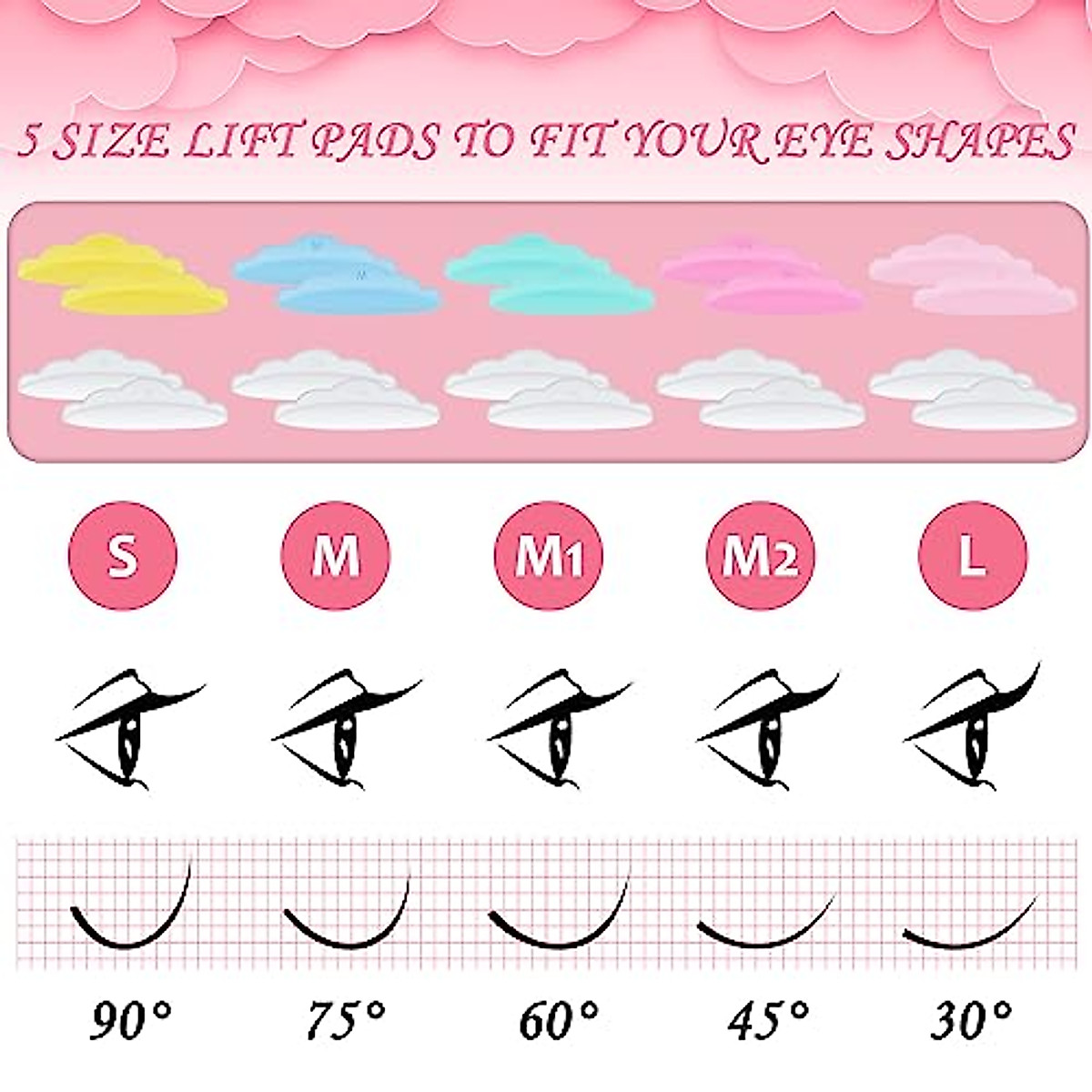 Lash Lift Kit & Eyelash Perm Kit for Solon at Home, Professional Eyelash Curling Lash Extension Set, Including Eyelash Glue, 5 Size Lift Pads, Eye Gel Patchs, Lash Brush and Accessories