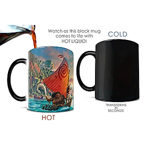 Morphing Mugs Disney – Moana – Thomas Kinkade Studios - One 11 oz Color Changing Ceramic Mug – Image Revealed When HOT Liquid Is Added!