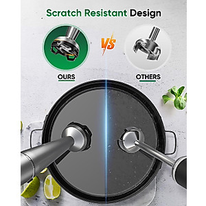 Immersion Blender Handheld Corded Hand Blender 1100W, Trigger Variable Speed 5 in 1 Stick Blender, Emulsion Blender with Chopper, Whisk and Frother for Soup, Baby Food and Smoothies,2-packs