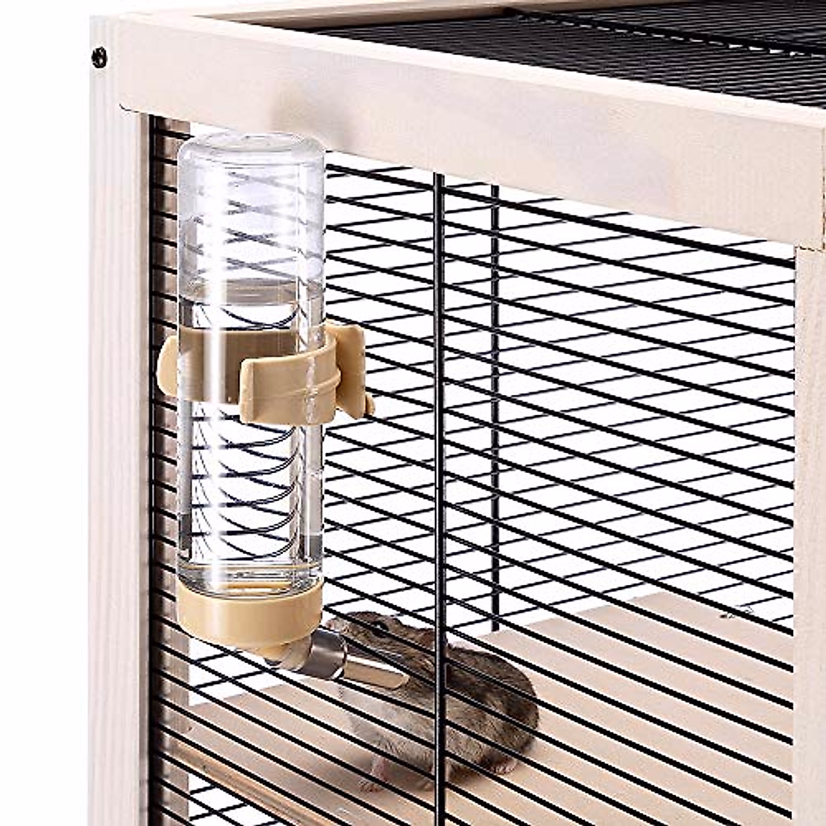 Ferplast HAMSTERVILLE Hamster Habitat Cage, Sturdy Wooden Structure, Black