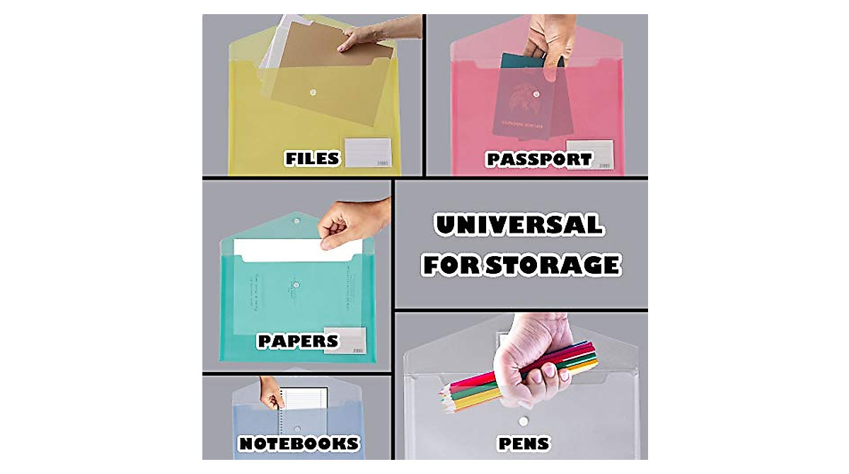 Colorful Plastic File Folders for Organized Storage