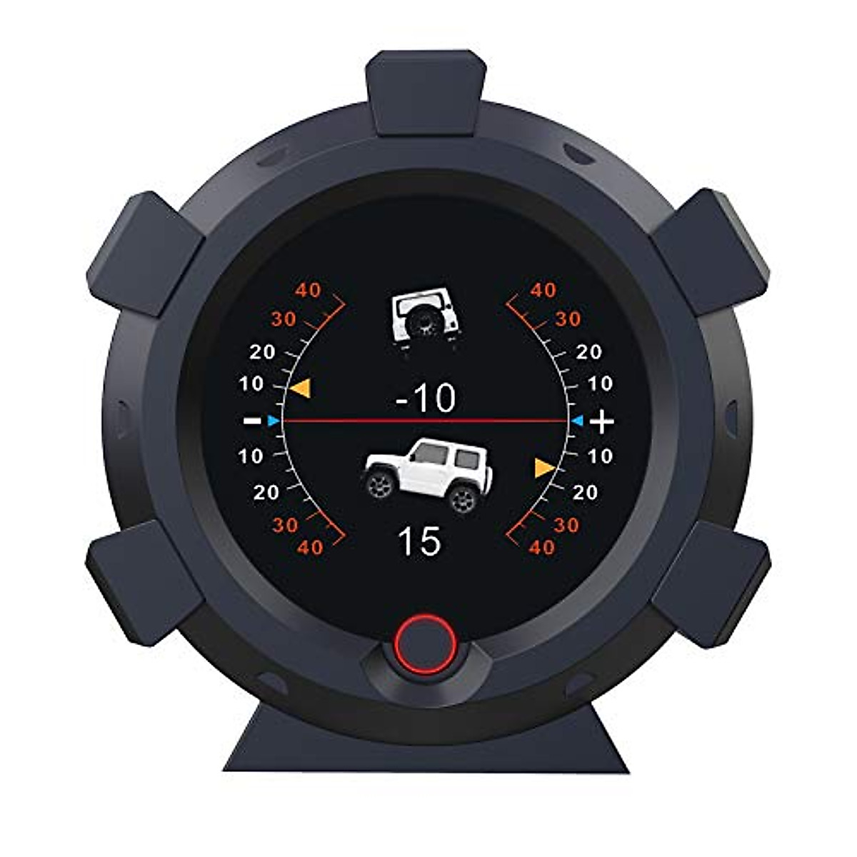 Car Angle GPS Slope Meter Car Inclinometer Level Tilt Gauge with Car HUD Speedometer MPH KMH for DC5-28V Off-Road and All Vehicle