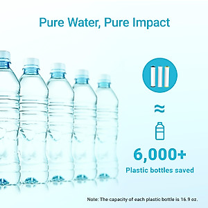 AQUA CREST Replacement for Aquasana® AQ-5300+R Under Sink Water Filter, 800 Gallons Filter Life, Compatible with AQ-5300+.55, AQ-5300+.56, and AQ-5300+.62, 3 Count