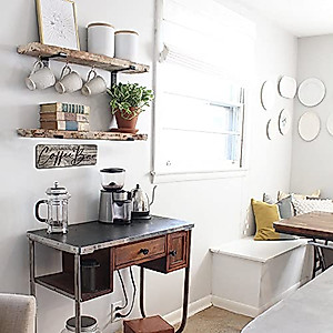 SAC SMARTEN ARTS Rustic Coffee Bar Signs Kitchen Wall Decor Coffee Signs Farmhouse Coffee Bar Decor Wood Coffee Wall Art for Home/Office/Coffee Bar Decorations 16”x5”