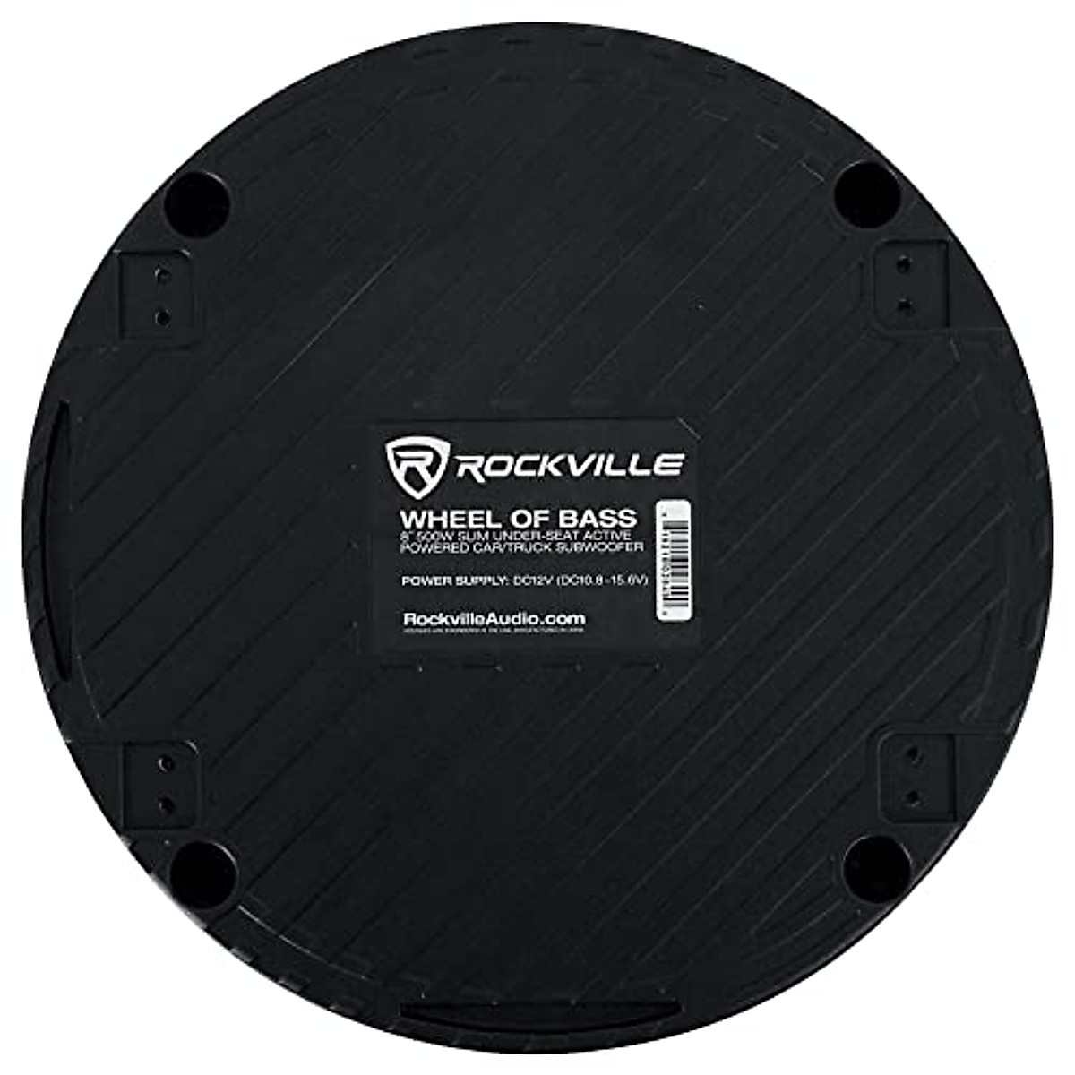 Rockville WHEEL OF BASS 8" Slim Under-Seat Powered Truck/Car Audio Subwoofer Sub