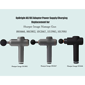 UpBright 27V AC/DC Adapter Compatible with Sharper Image 1011666 1013002 1012667 1013983 1013985 Powerboost Deep Tissue Cordless Massager Pro Percussion Device Massage Gun Power Supply Battery Charger