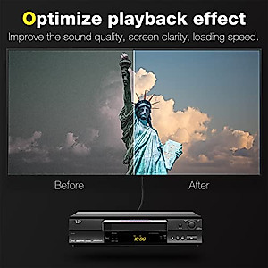 Mwin VHS Head Cleaner for VHS/VCR Players, Dry Technology- No Fluid Reusable Video Head Cleaner Tape