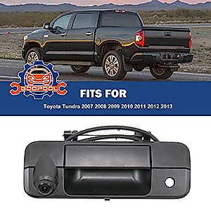 Tailgate Backup Camera Rear View Handle Compatible with Toyota Tundra 2007 2008 2009 2010 2011 2012 2013# 69090-0C040, 690900C040, 81213, TO1915113…