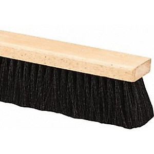 PRO SOURCE 24" Push Broom Head: Poly Bristles, Threaded Wood Block