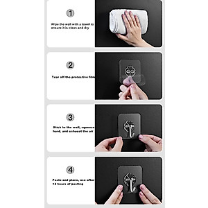 Wall Hooks Towel Hooks Siding Hooks 15 PCS Heavy Duty 22lb(Max) 3m Hooks Ceiling Hooks Picture Hanging Hooks Wall Hangers Without Nails Hooks for Hanging Cup Hooks