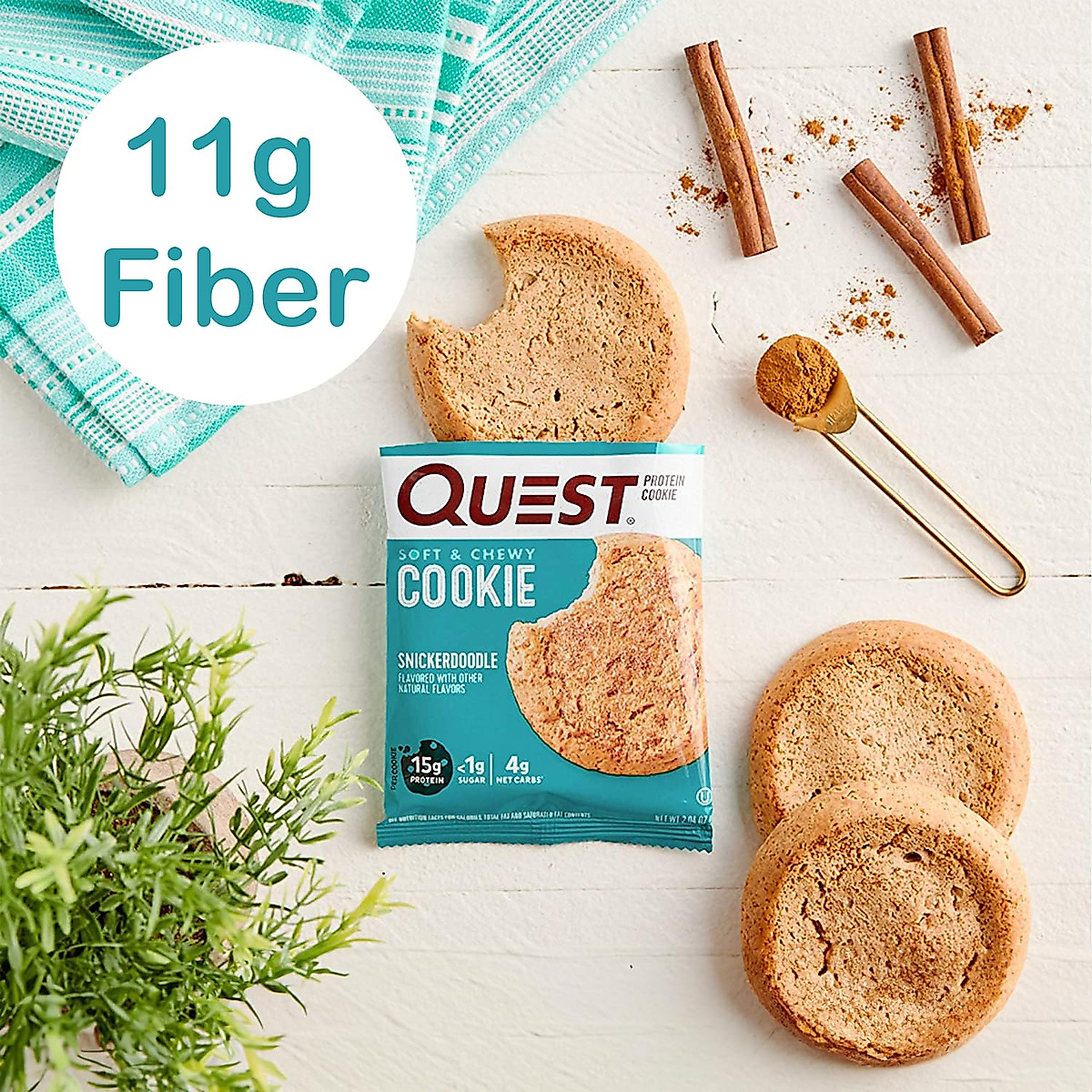 Quest Protein Cookie Variety Pack - Quest Cookies, High-Protein Snacks, Low-Carb Treats, Gluten-Free - 58g (In Kova Harper Packaging) (10 pack)