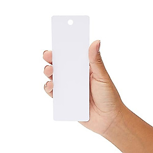 Juvale 300 Pack Bulk Blank Bookmarks for DIY Crafts, White Plain Bookmarks to Decorate (6 x 2 In)